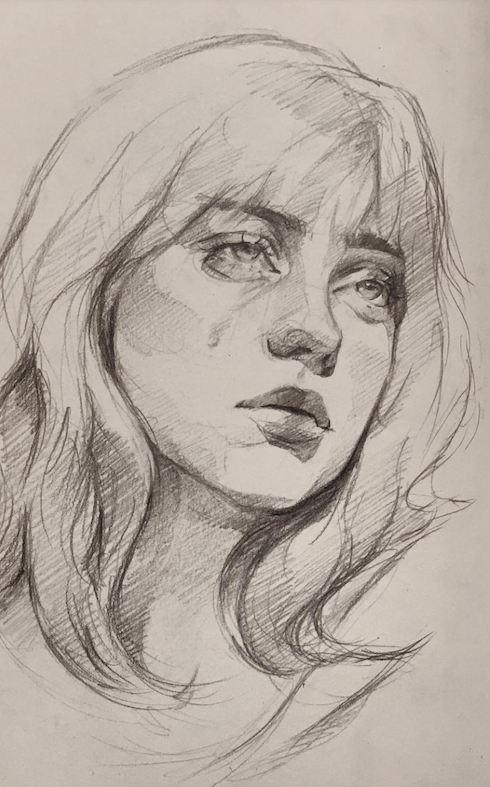 Graphite Line Drawing for Portrait Sketchbooking by Anaïs Gonzalez ...